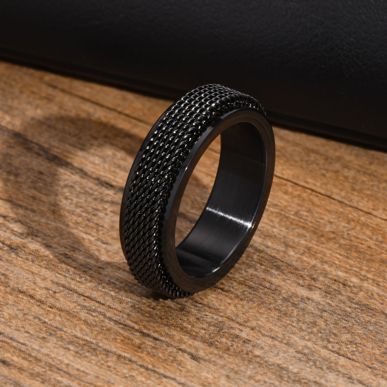 WM-R177 - Black Spinner 316 Stainless Steel - Wearable